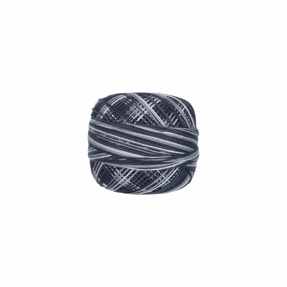 Пряжа для вязания Elif Dantel черно-серый 20 гр/170 м 100% хлопок