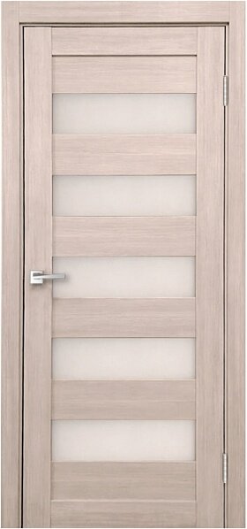 Межкомнатная Дверь Verda Х-4 Лиственница Кремовая со Стеклом Сатинат Белый 2000х800мм (Полотно 1шт) / Верда.