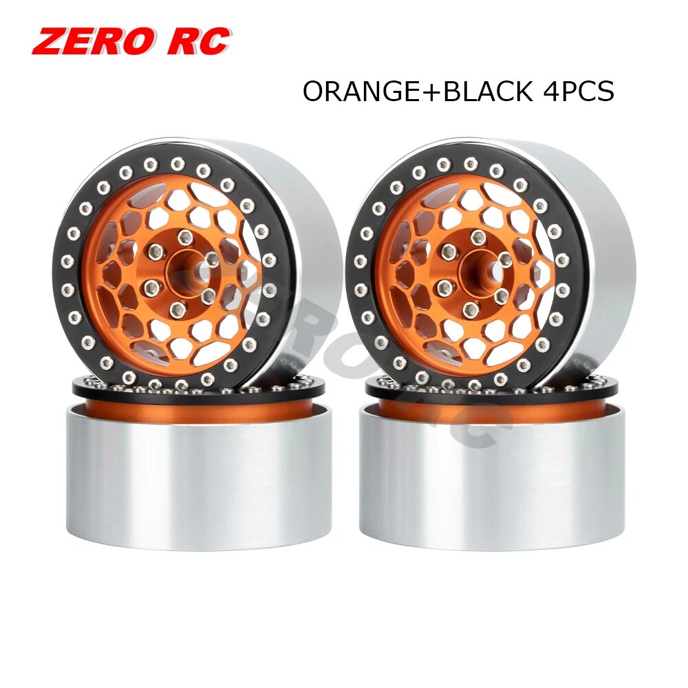 COOL RACING Колеса Beadlock 2.2 дюйма для RC автомобиля 1/10 Оранжевый, ORANGE 4PCS