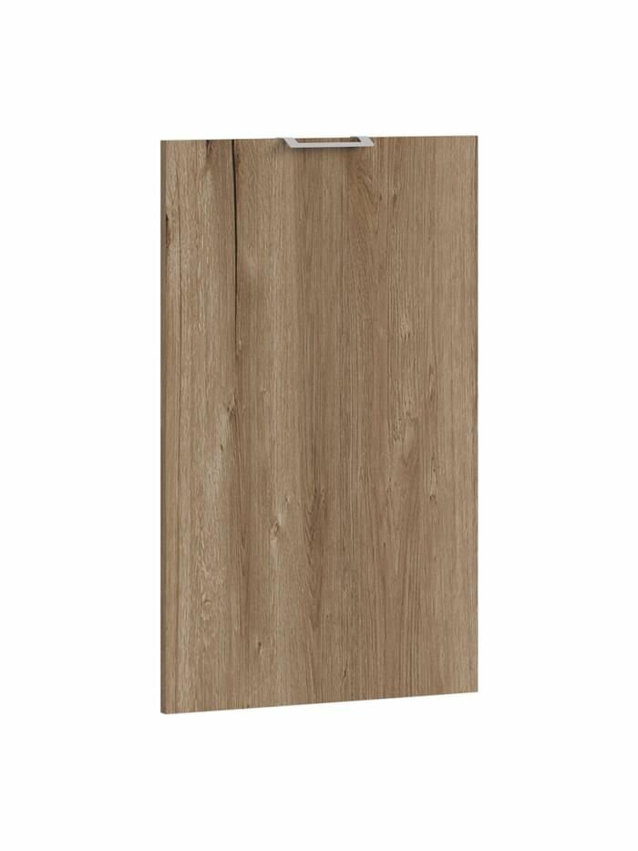 Кухонный фасад, декоративная панель для посудомоечной машины Тая, 45х71.6х1.6 см, Белый / Канадский Дуб Пацифик