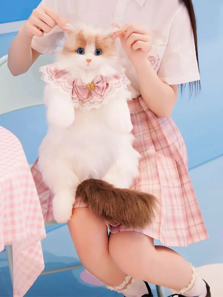 Игрушка-рюкзак в виде кота, мягкая плюшевая, реалистичный дизайн, для детей и взрослых, стильный аксессуар