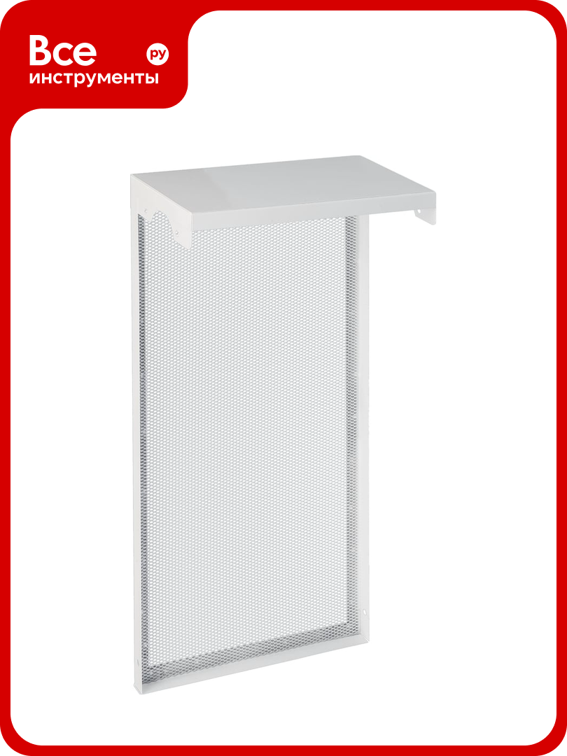 Металлический радиаторный экран Эвент 5 секций РЭМ-5-кс, стальной корпус, белый цвет, бытовой тип для защиты радиатора