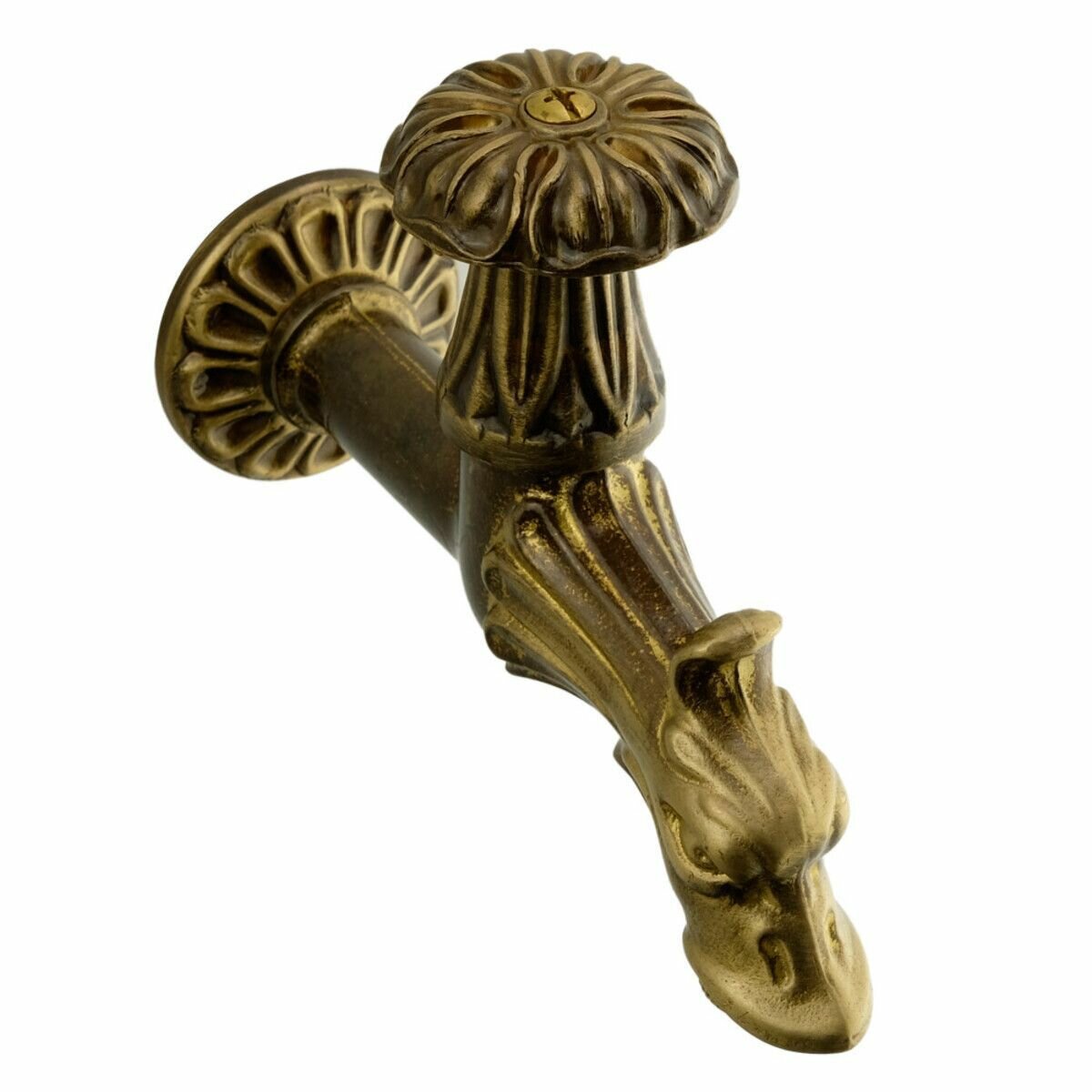 Кран садовый "Дракон", вентиль круглый, бронза