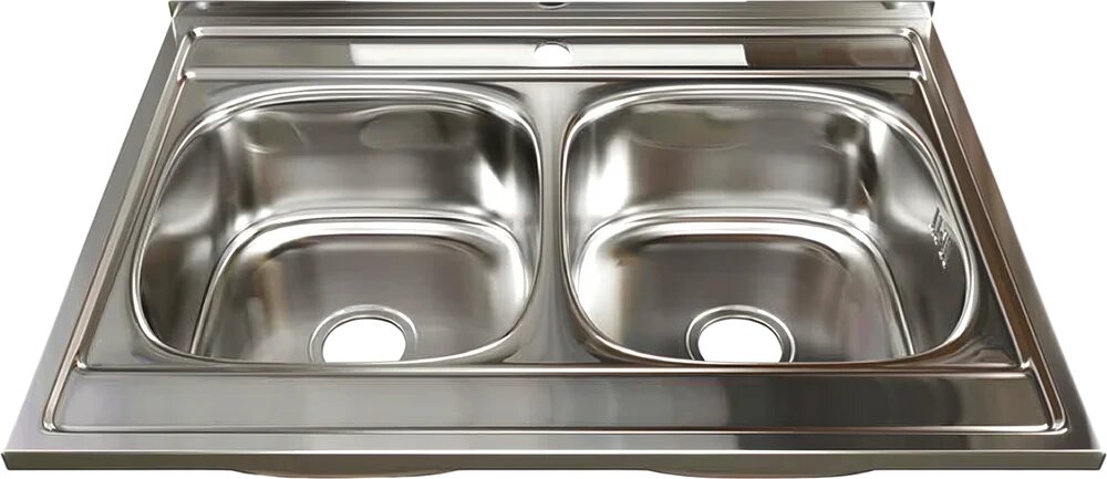 Мойка кухонная Mixline 528171 металлическая, 80x60, прямоугольная, мойка для кухни, российская