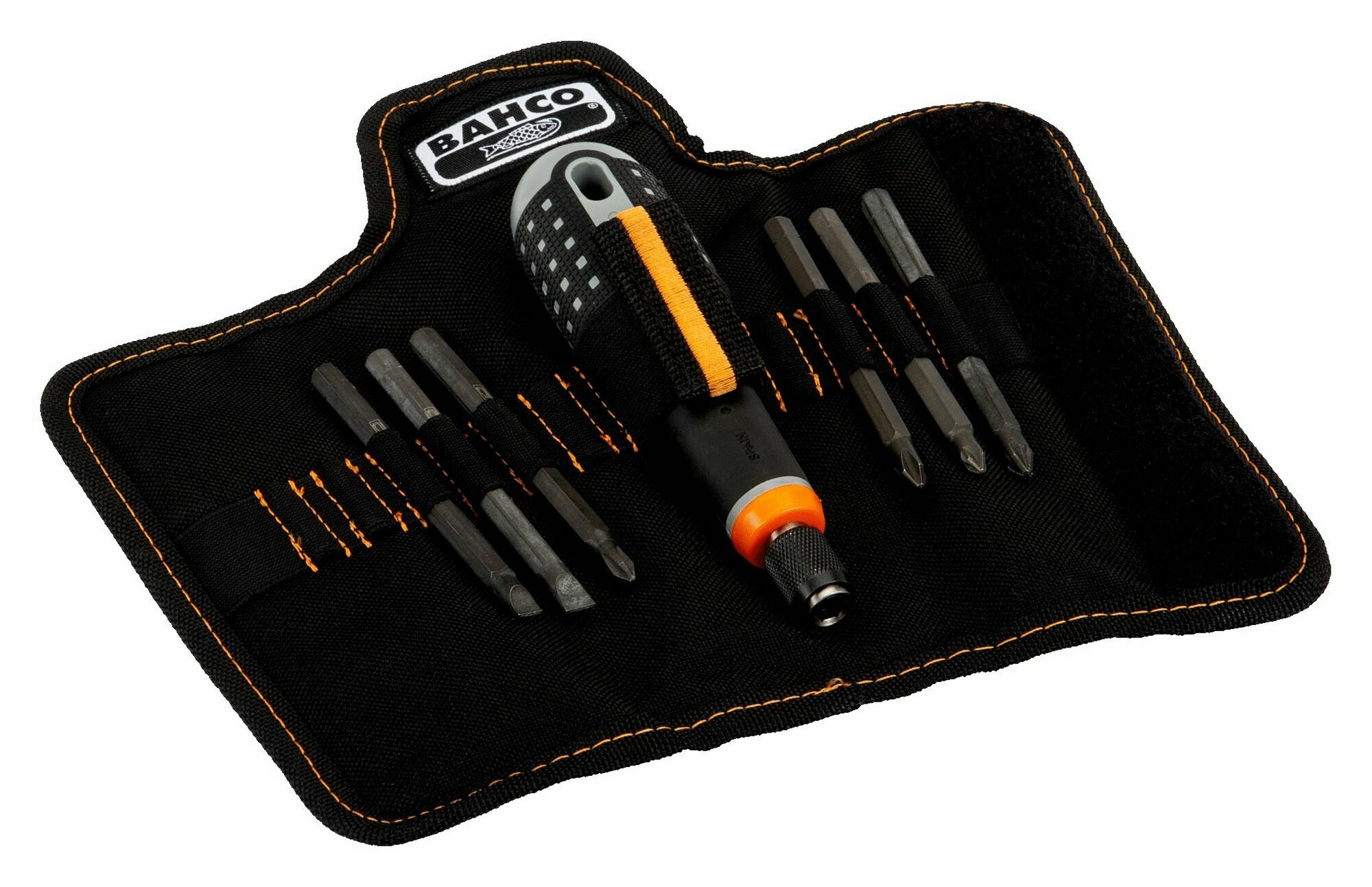 Отвертка с рукояткой для бит 1/4" отверточных вставок с рукояткой в чехле BAHCO BE-8571