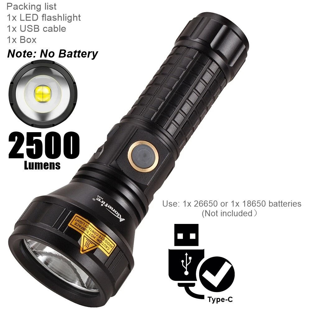 AloneFire H44 Алюминиевый Фонарь 2500 Люмен H44-No Battery