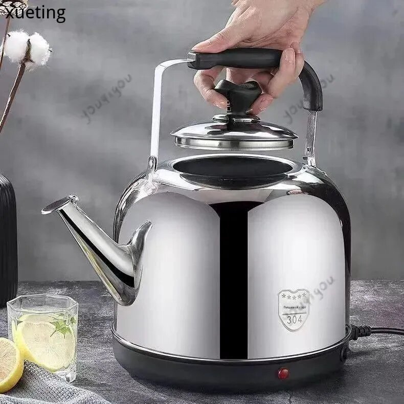 Электрический чайник DFQ5, с автоматическим подогревом, 5 литров R I, серебристый, черный