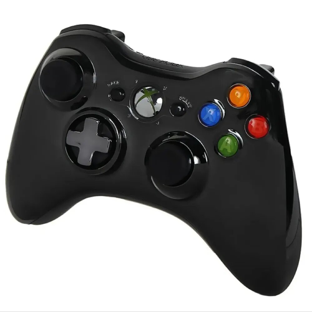 Геймпад Xbox 360 от Microsoft, черный, беспроводной, пластик, 1 шт