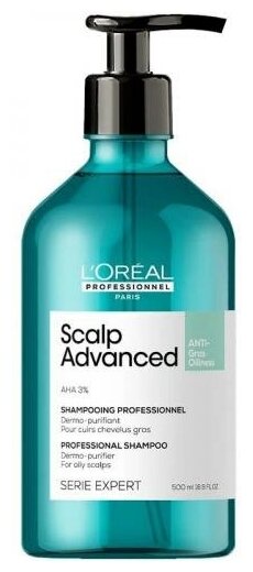 L'Oreal Expert Scalp Advanced Шампунь очищающий для жирной кожи головы 500 мл