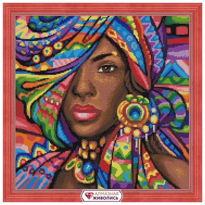 Набор Алмазная живопись #АЖ-1589 Гана, Алмазная Мозаика, 40 x 40 см