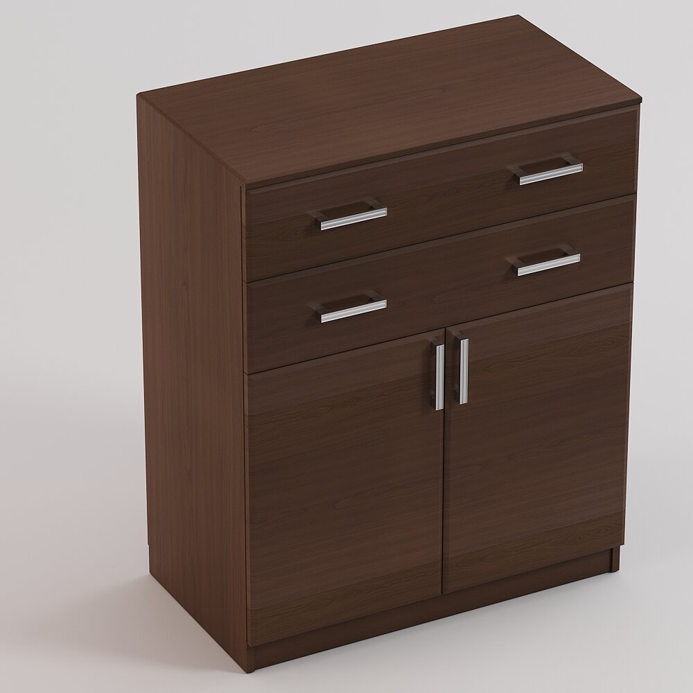 Тумба ТМ-49 (ШхГхВ) (800х420х1006)мм, 39 кг, орех, 2 ящика, 2 дверки, "Колизей мебель"