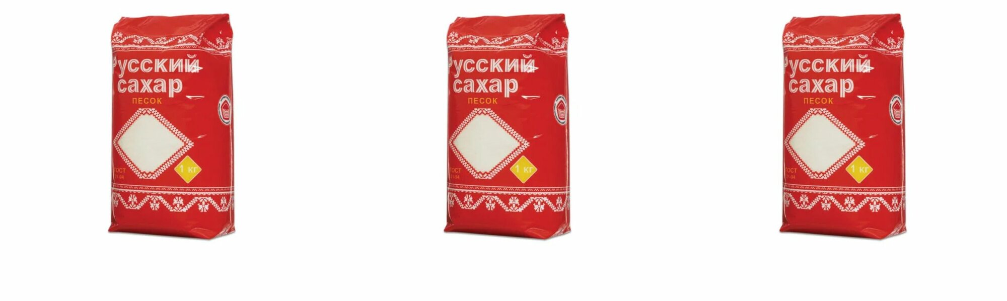 Русский Сахар ГОСТ, 1000 г, 3 шт