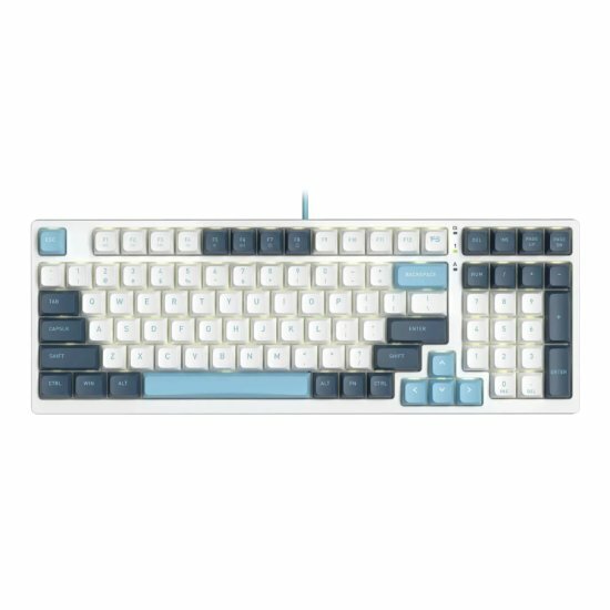 Клавиатура A4TECH Fstyler FS300 механическая белый/синий (FS300 PANDA SNOWBOARDING)