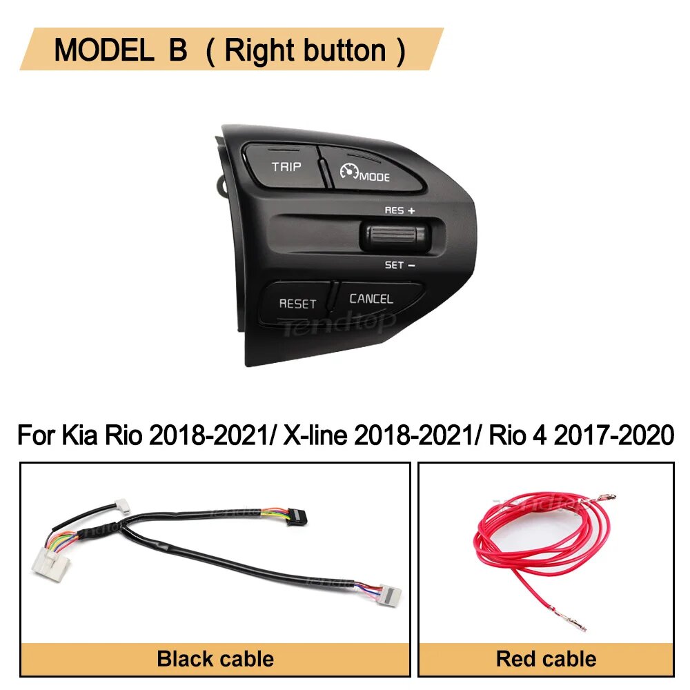 Управляющая кнопка на руль для KIA K2 RIO, Классическая кнопка управления круиз-контролем, громкостью, Bluetooth, телефоном, для KIA RIO K2-B Cable