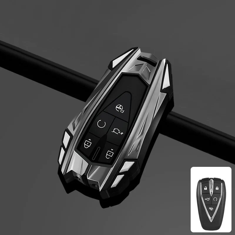 Чехол для автомобильного ключа из цинкового сплава для Changan UNIT UNIK CS35PLUS CS55 PLUS CS75 PLUS Oshan X7 X5, автомобильные аксессуары C grey shell