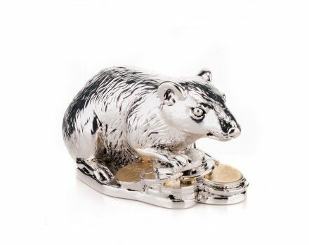 Фигурка "Мышь с монетами" Chinelli