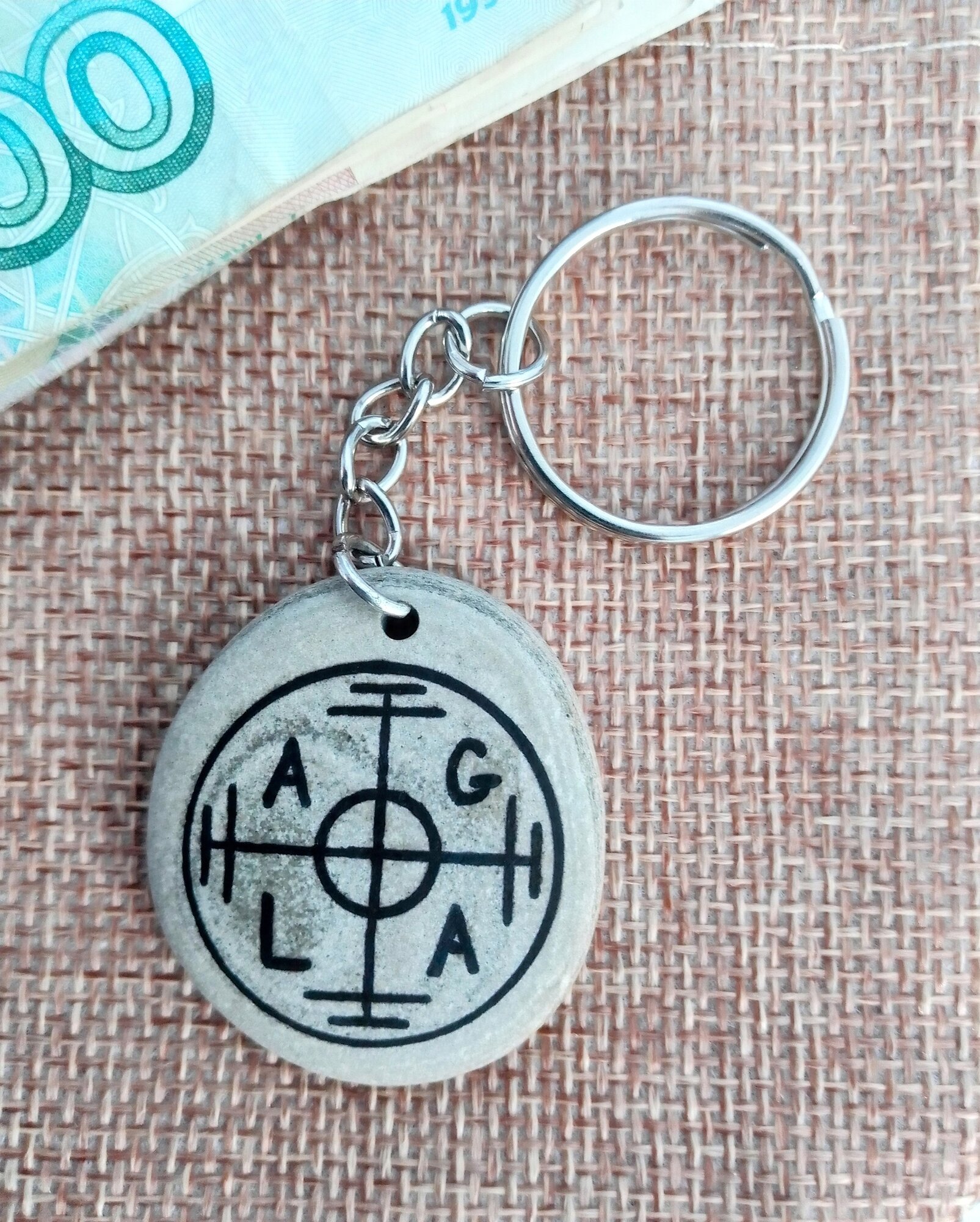 Колесо Фортуны. Удача и везение. Выигрыш в лотерею. Брелок из камня.