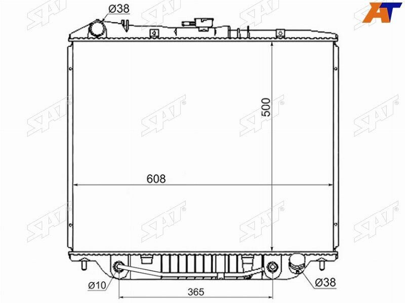 . SAT Радиатор охлаждения двигателя для Honda Passport 93-02 / Isuzu Bighorn 91-02 / Trooper 92-02 / Wizard 98-00 / Opel Monterey 9