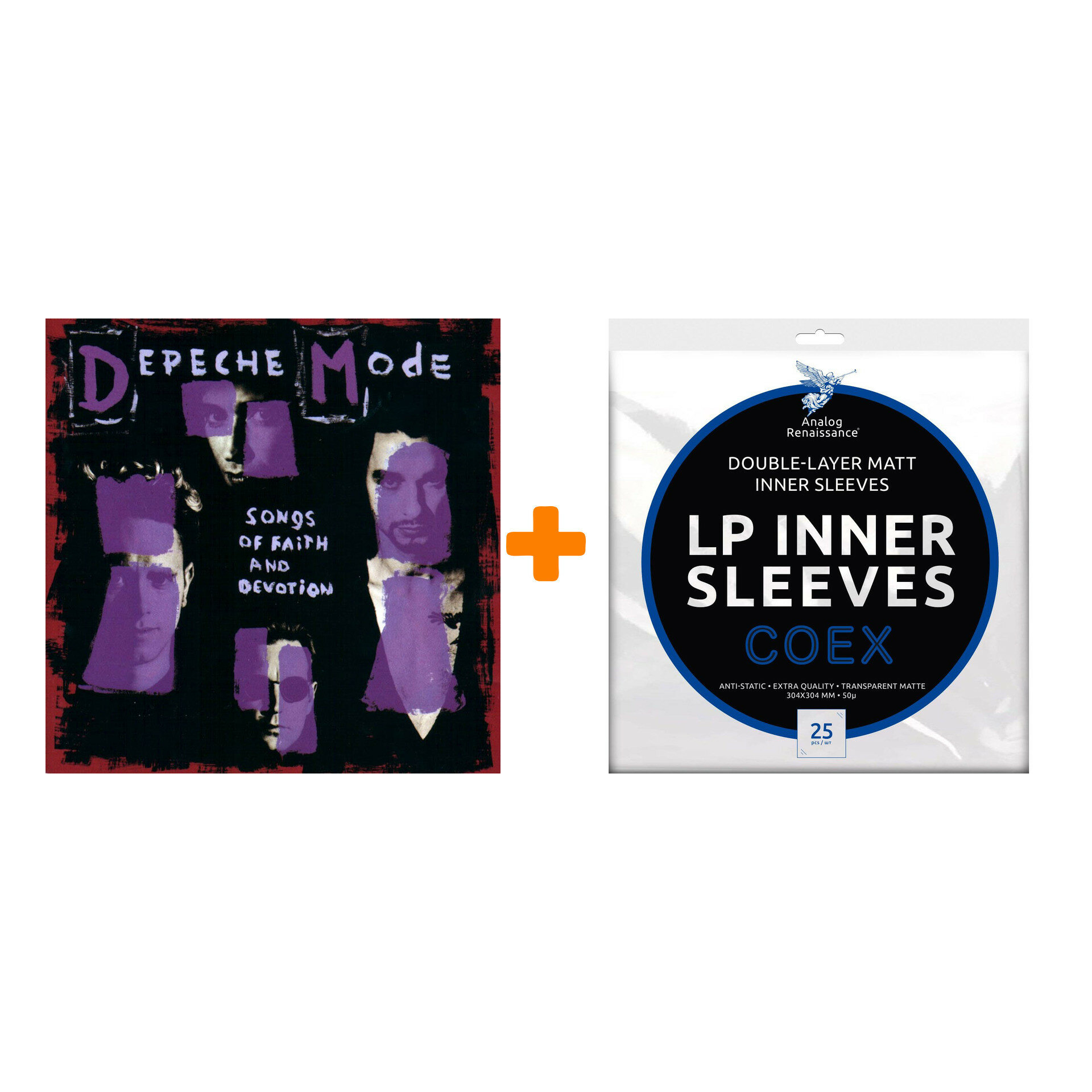 DEPECHE MODE Songs Of Faith And Devotion LP + Конверты внутренние COEX для грампластинок 12" 25шт Набор