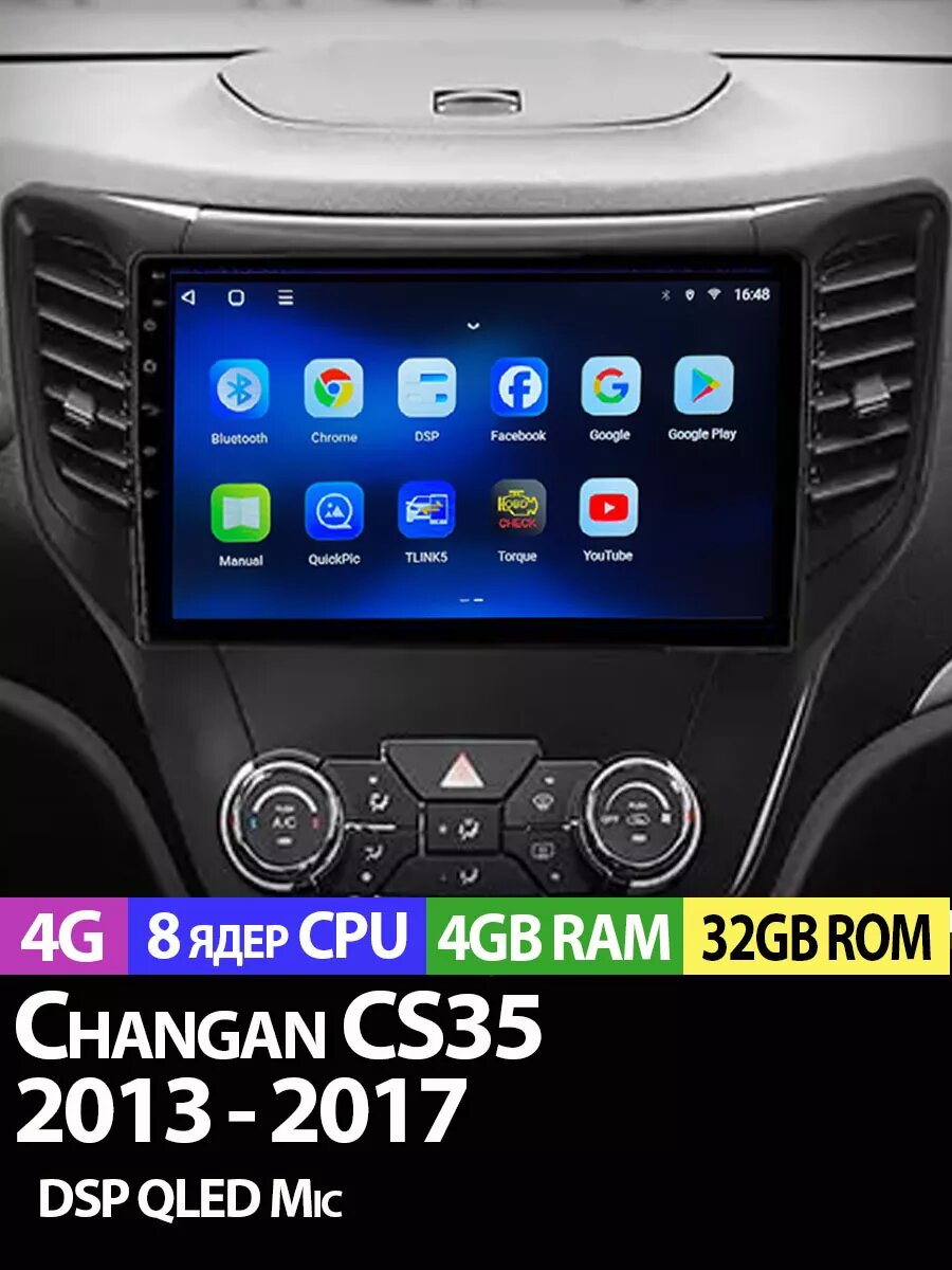 Магнитола TS18 PRO Changan CS35 2013 - 2017 4/32Gb, Bluetooth, FM/AM, GPS