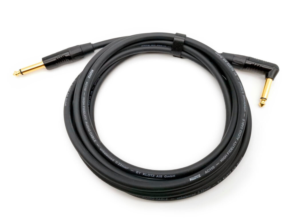 Кабель инструментальный ZZcable G25-JR-J-0400-0, 4м (прямой-угловой)