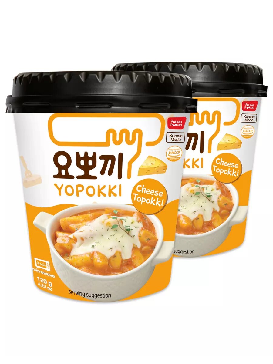 Рисовые клецки Токпокки в Сырном соусе 120 г * 2 шт