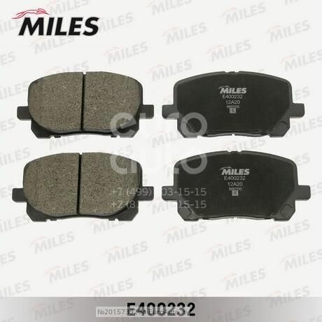 Колодки тормозные Miles/Милес "Керамика, Ceramica" E500232 /TOYOTA AVENSIS VERSO 2.0/2.0D 01- передние /Тойота
