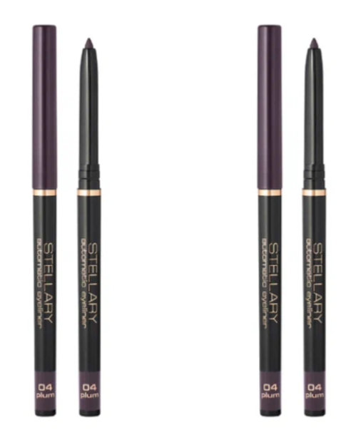 Автоматический карандаш для глаз Stellary Automatic eyeliner, тон 4 Plum, 0,28 г, 2 шт