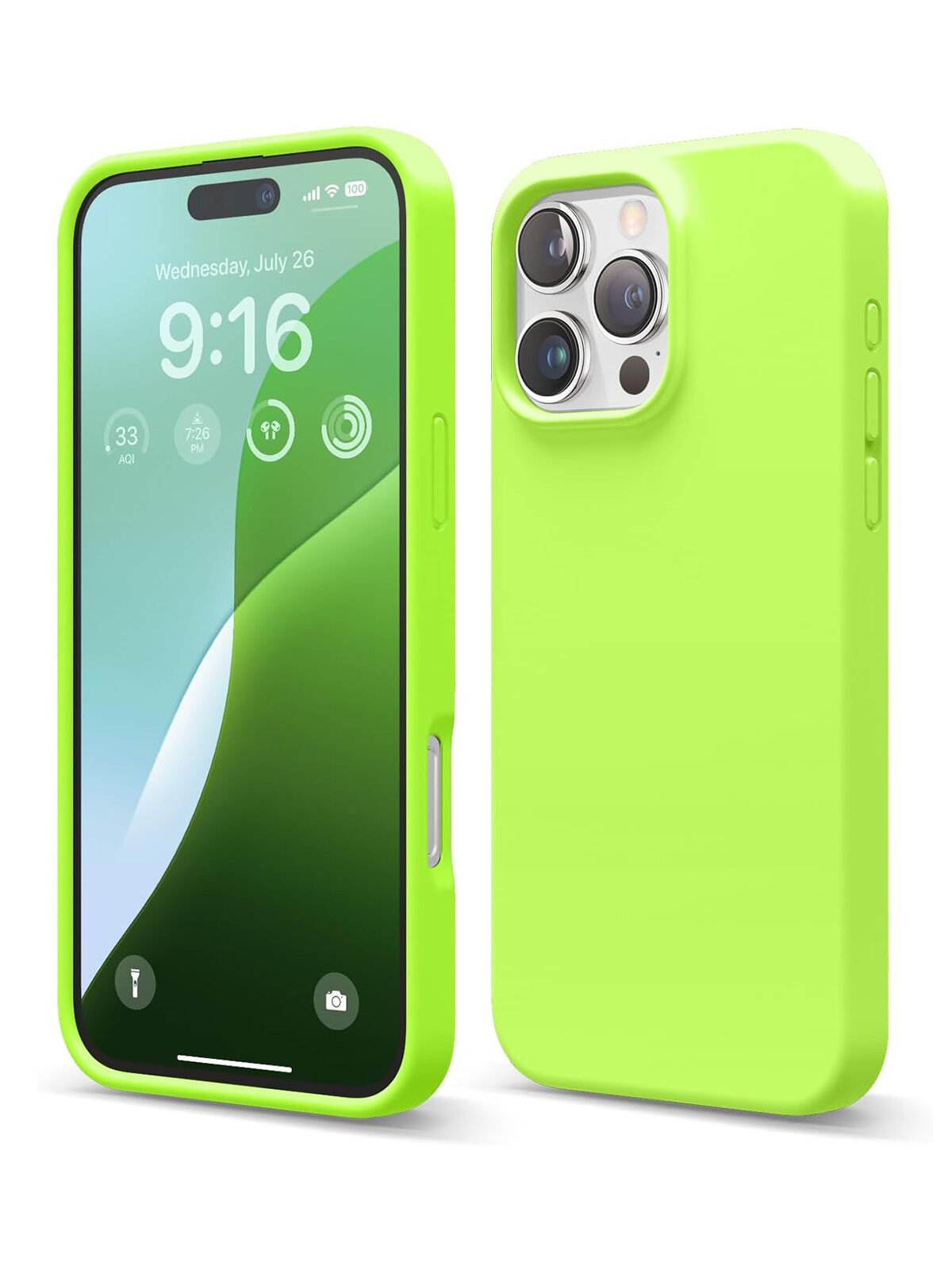 Elago для iPhone 16 Pro Max чехол Soft silicone (Liquid) Lime Green
