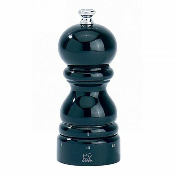 23690 Мельница для соли, 12см, деревянная, черная лакированная