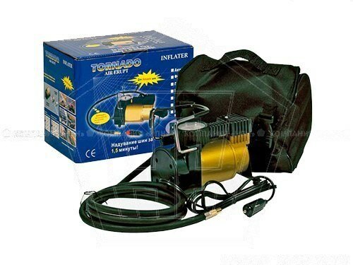 Компрессор автомобильный маякавто (35л/мин.10атм) метал. корпус, в кейсе, набор для ремонта шин