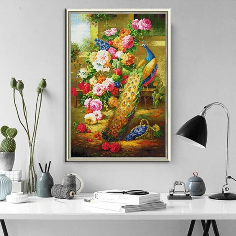 Набор для вышивания крестиком, вышивка крестиком Серия "Павлин" (без рамки)