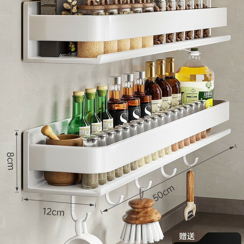 Кухонная стойка Стеллаж для хранения банок для приправ Настенная настенная Бытовая многофункциональная стойка для