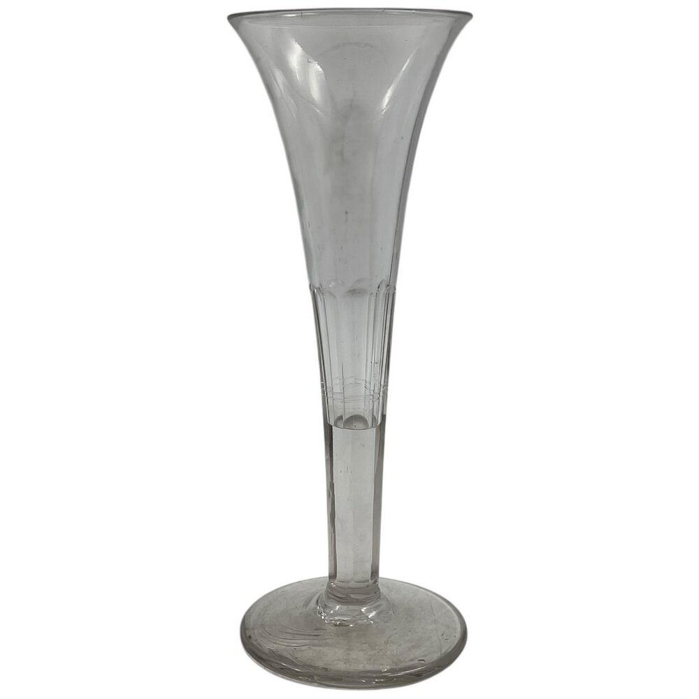 Рюмка "Флейта", 60 мл, стекло бесцветное, 1790-1830 гг, гутная техника, Российская Империя