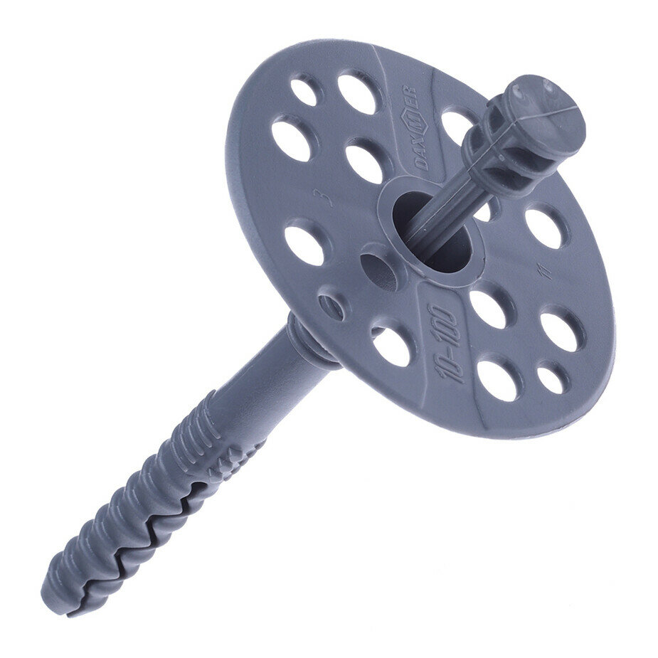 Дюбель для теплоизоляции 10х100 мм пластиковый гвоздь (120 шт.)