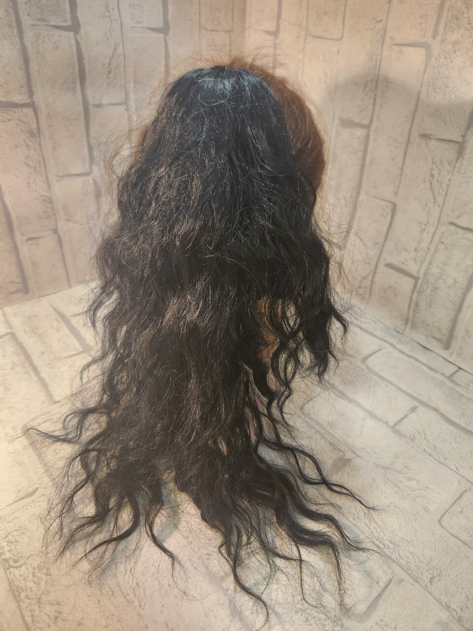 Хвост-шиньон VIP-PARIK перевертыш, искусственный, термостойкий, крепление на крабе, цвет Черный