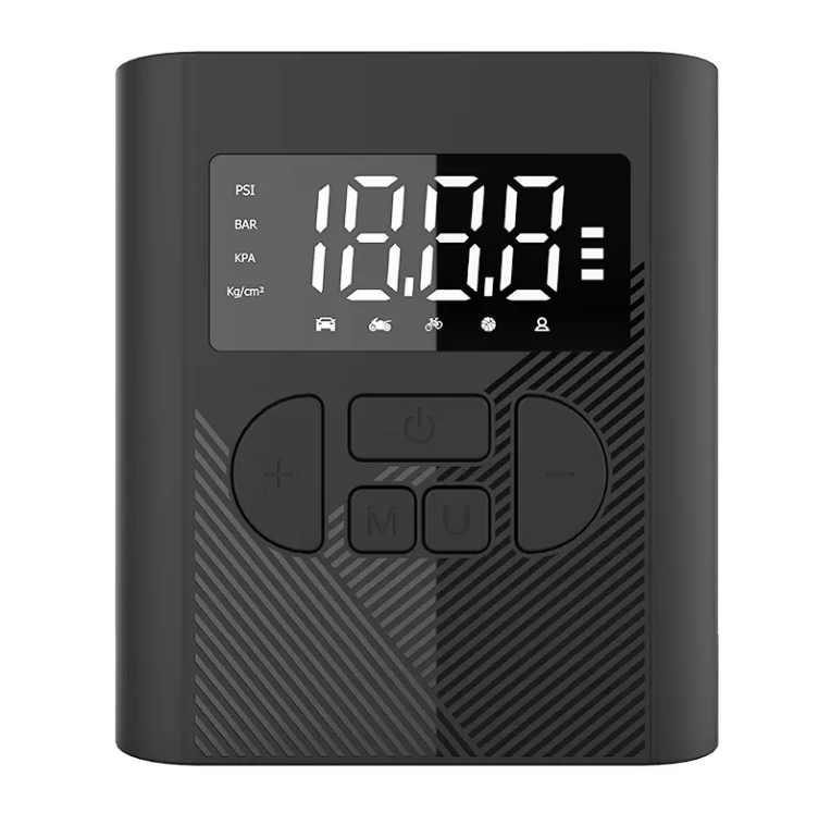 PSP006 Автоматический шиномонтаж 150 фунтов на квадратный дюйм, Велосипедный шиномонтаж подушка для кровати, Автоматический воздушный насос для шин 12 В, 19-цилиндровый воздушный насос, Быстрый компрессор Встроенная воздушная трубка и воздушная горловина