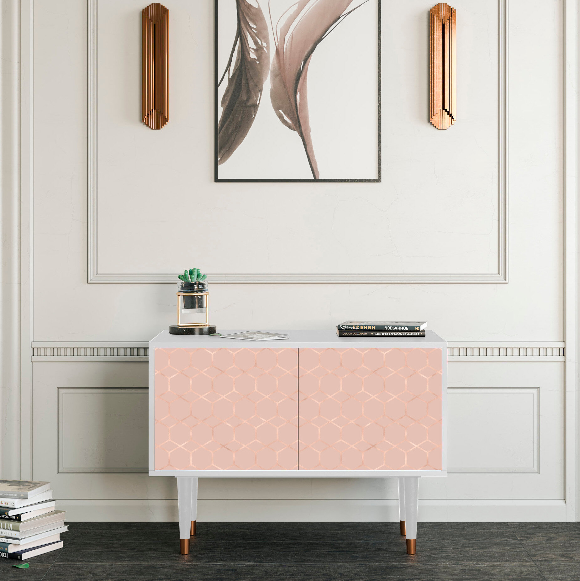Комод - STORYZ - S1 Rose Honeycomb, Размер - 94 x 69 x 48 см, Цвет корпуса - , Белый
