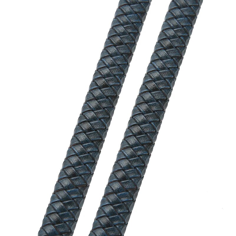 Кожаные шнуры Mibrow 0,5/1 метр черные коричневые Темно-синий, 10mm Width-1meter, Vintage Navy Blue