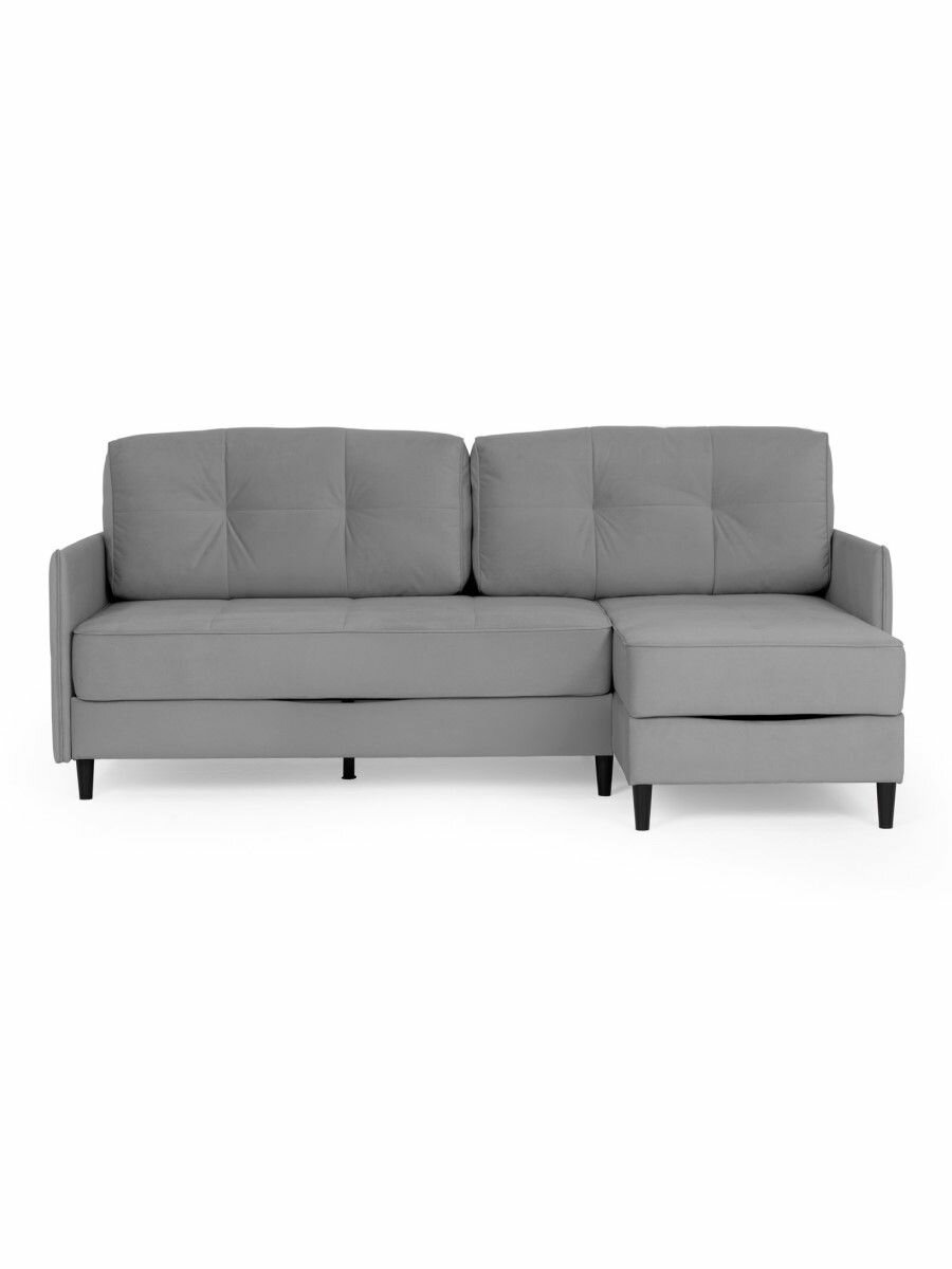 Диван-кровать Askona (Аскона) угловой Амани про с узкими подлокотниками Тк. Sky Velvet 08