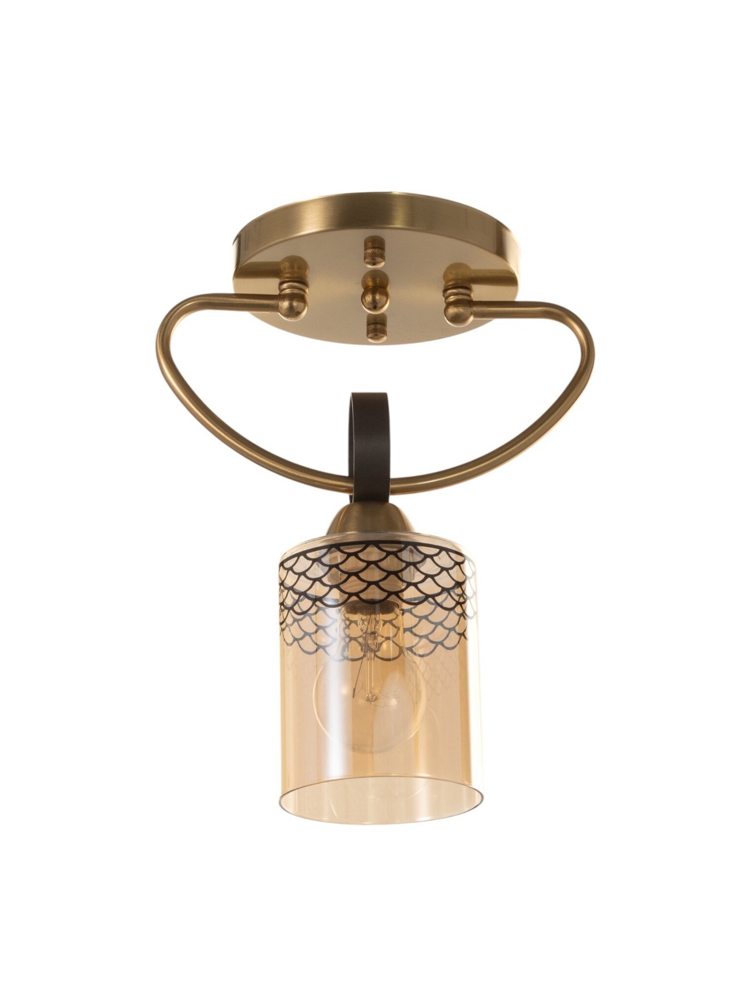 Люстра BayerLux "Океан", E27, 40 Вт, IP20, металл, стекло, цвет латунь