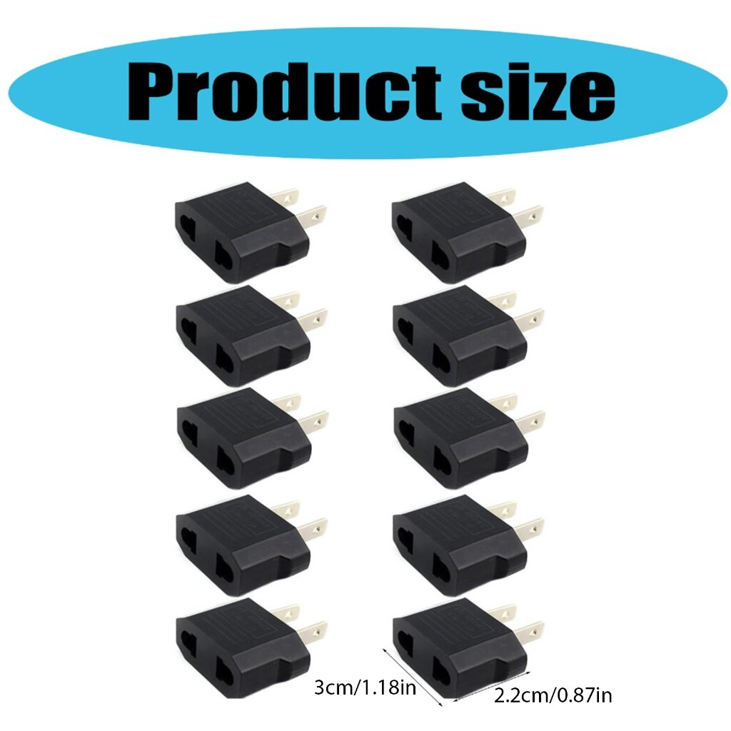 10шт Штекерный Адаптер из ЕС в США Электрическое Зарядное Устройство Конвертер Розеток для Германии Франции Италии в Америку