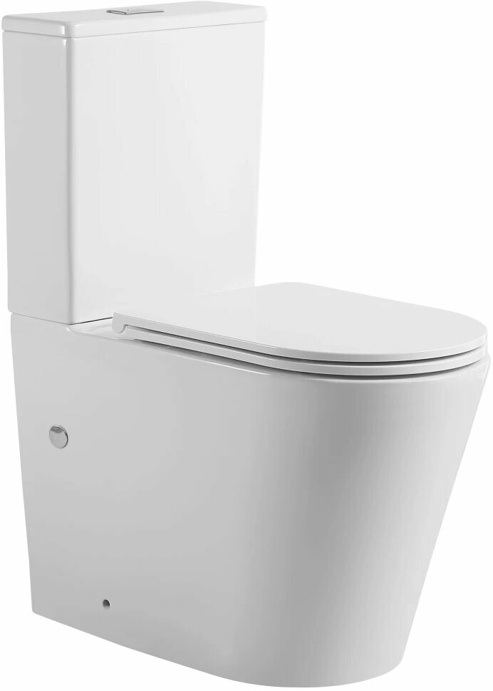 Унитаз-компакт beWash Aldo BKBWT401670 безободковый, торнадо, с сиденьем микролифт, белый матовый