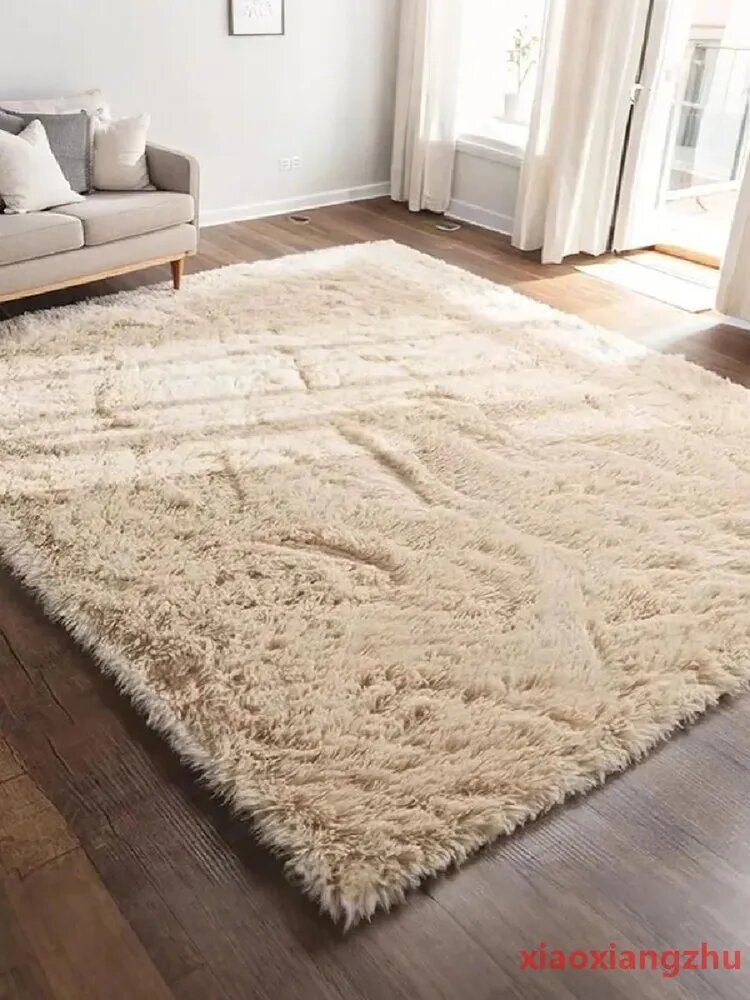 Коврик прикроватный Сплошной цвет 200x250 см из искусственного меха, мягкий ковер для спальни
