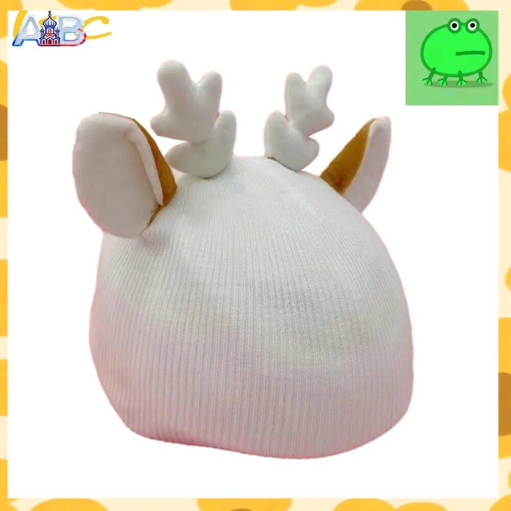 Нашлемник спортивный для детей белый с рожками для сноубординга и активного отдыха