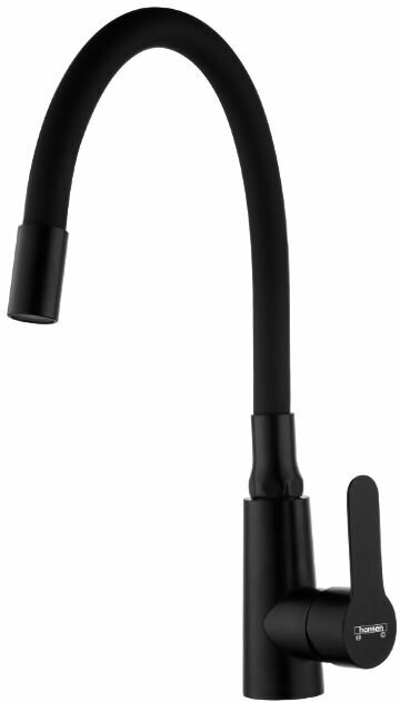 Hansen HN56032CC смеситель для кухни, гибкий излив, черный