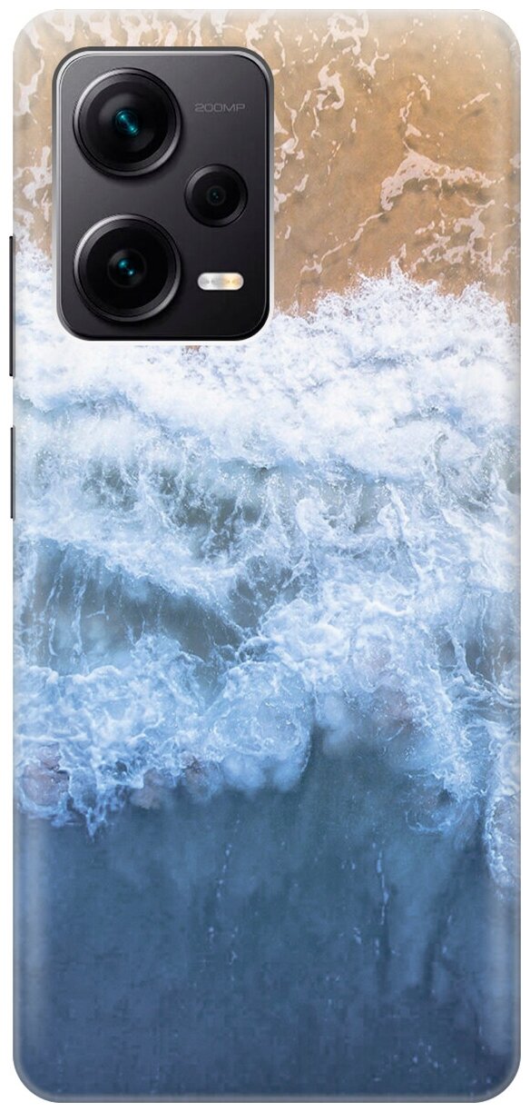 Силиконовый чехол на Xiaomi Redmi Note 12 Pro, Note 12 Pro+, Note 12 Explorer Edition с принтом "Океанская волны"
