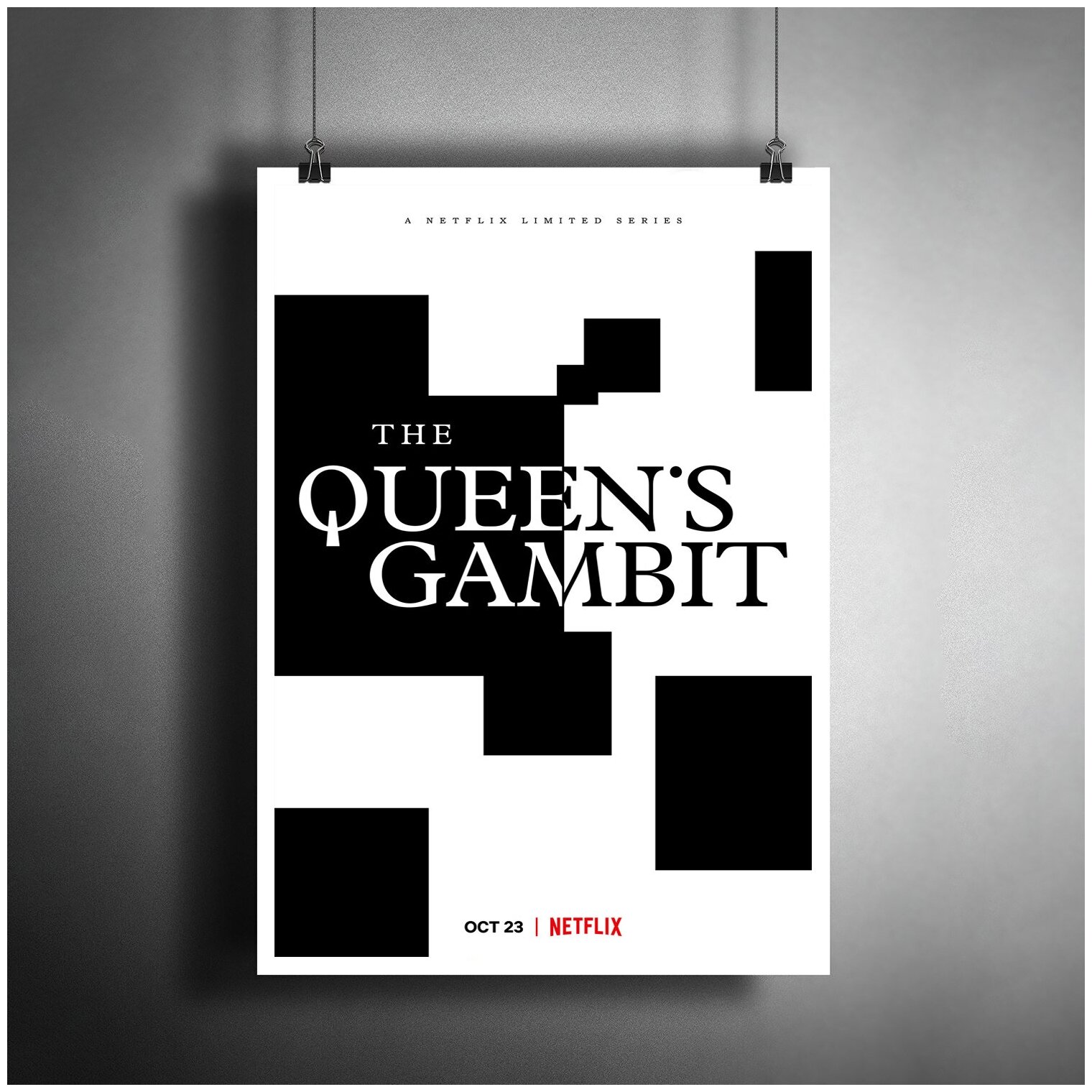 Постер плакат для интерьера "Сериал: Ход Королевы. The Queen's Gambit. Шахматы. Аня Тейлор-Джой"/ Декор дома, офиса, комнаты A3 (297 x 420 мм)