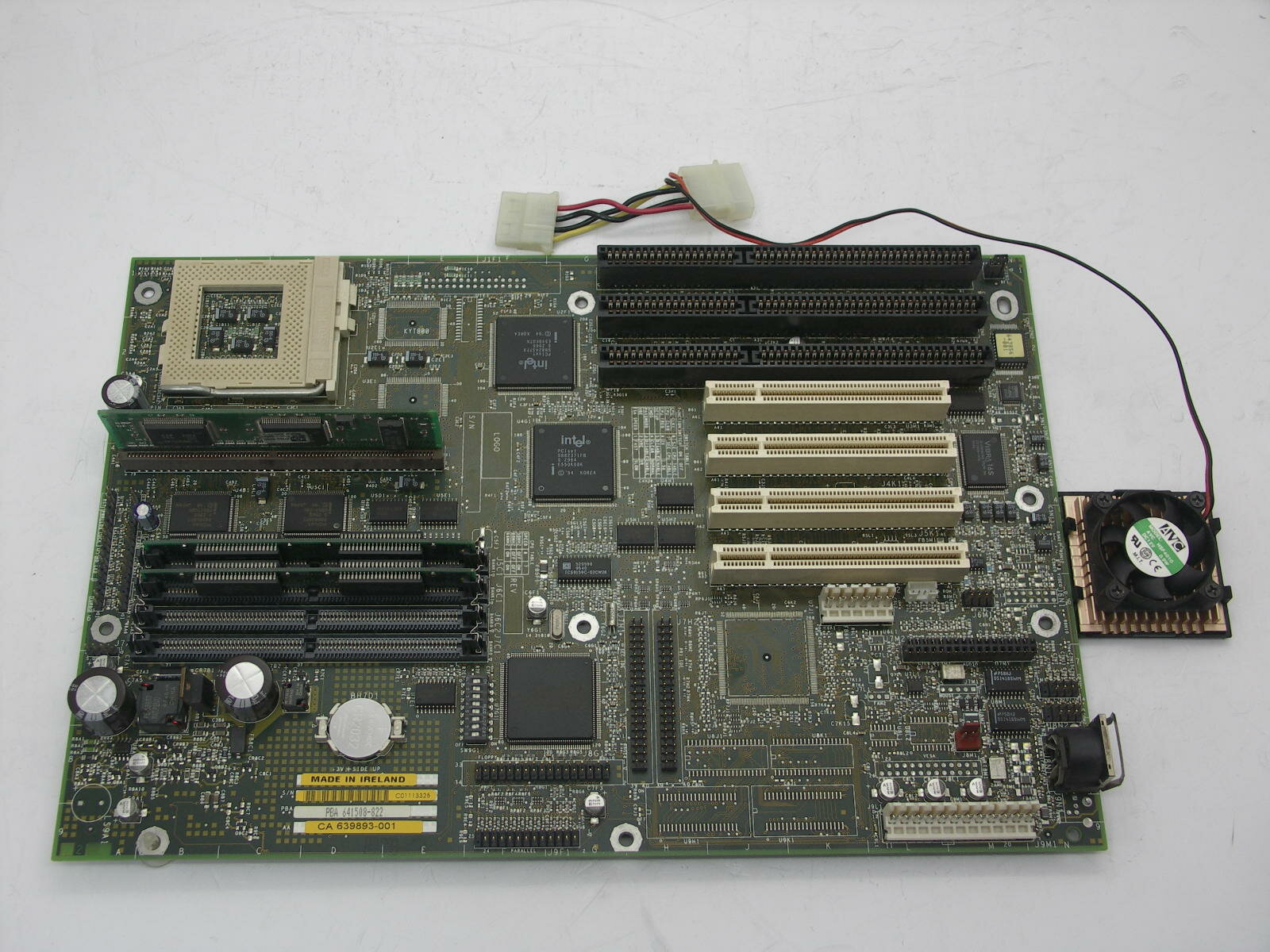 Комплект Socket-7 Мат плата на 437FX +Процессор Intel Pentium 166MHz+ ОЗУ 2x8Mb EDO+ кэш+ вентилятор