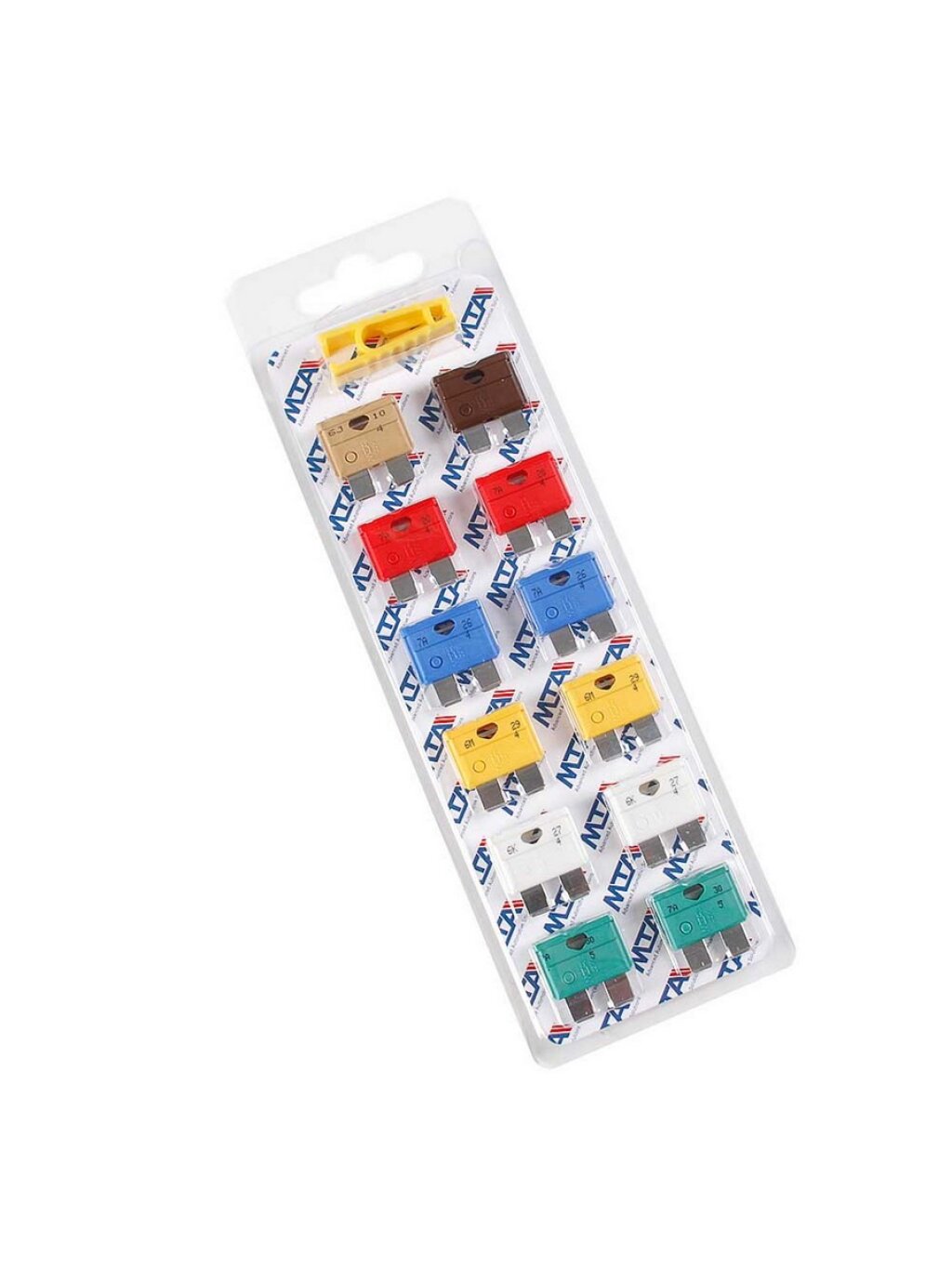 Предохранители 2110 н/о "MTA" (12 шт, 1х5А, 1х7,5А, 2х10А, 2х15А, 2х20А, 2х25А, 2х30А) с пинцетом U
